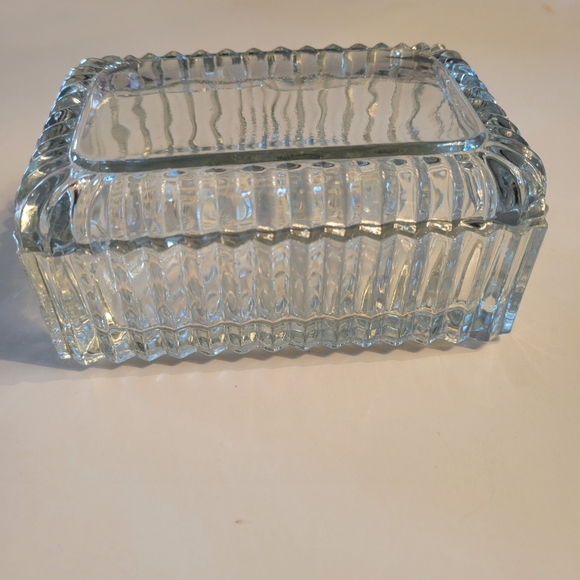 Accents | Vintage Ribbon Cut Glass Box | Poshmark